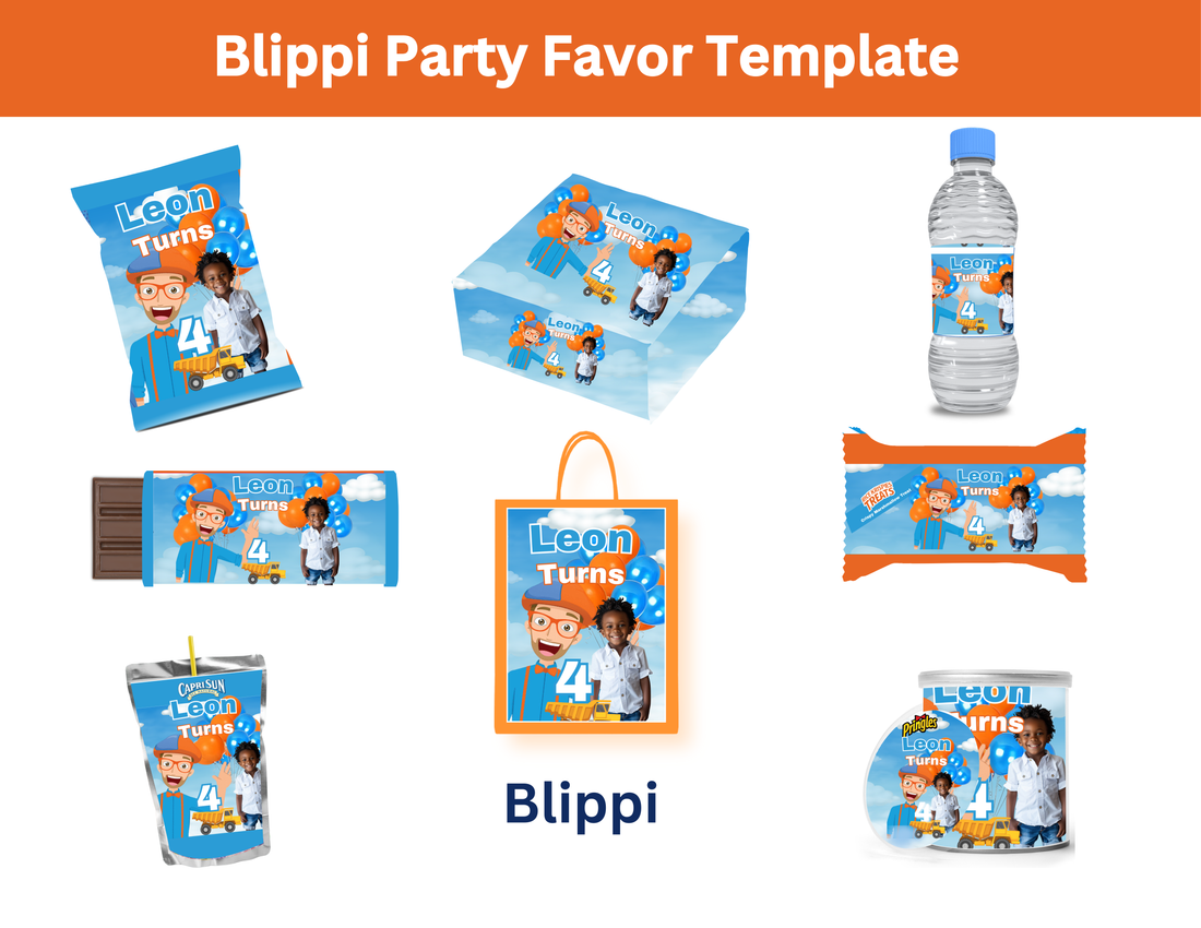 Blippi Party Favor Template – Yarbros Custom