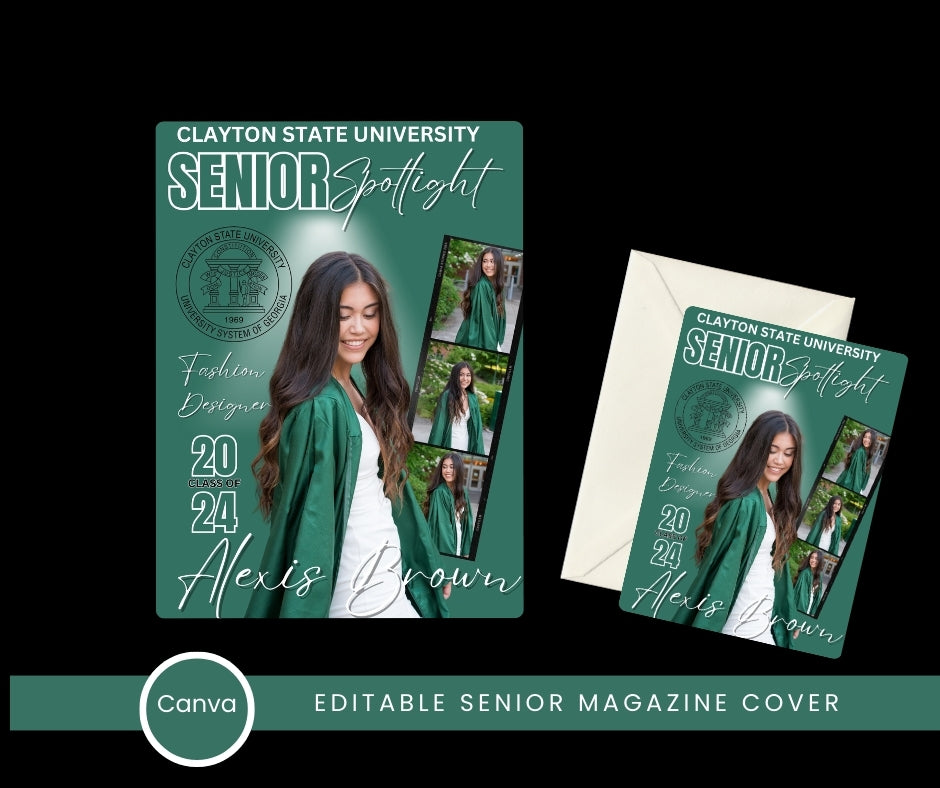 Graduate Magazine Cover Editble Template – Yarbros Custom