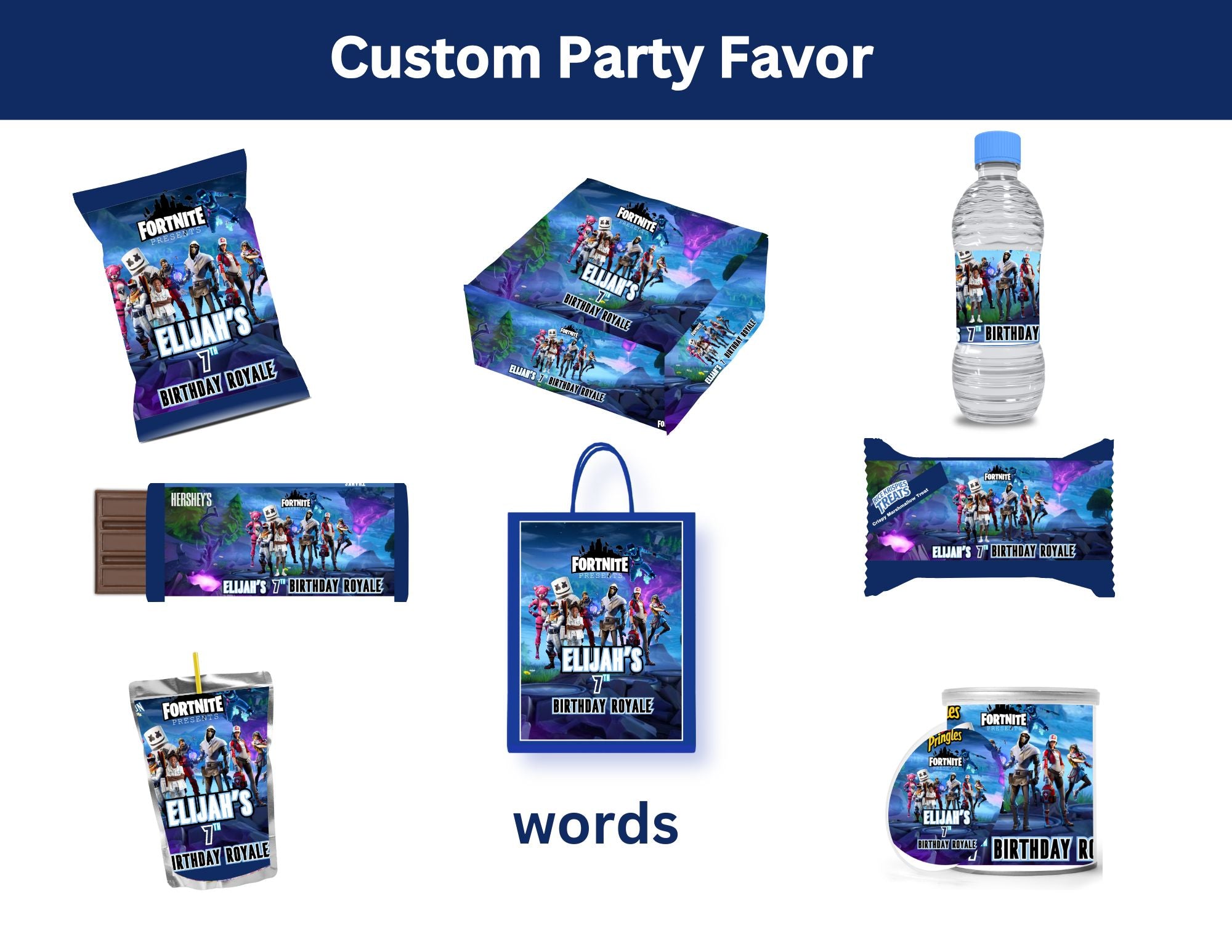 Fortnite Party Favor Template – Yarbros Custom