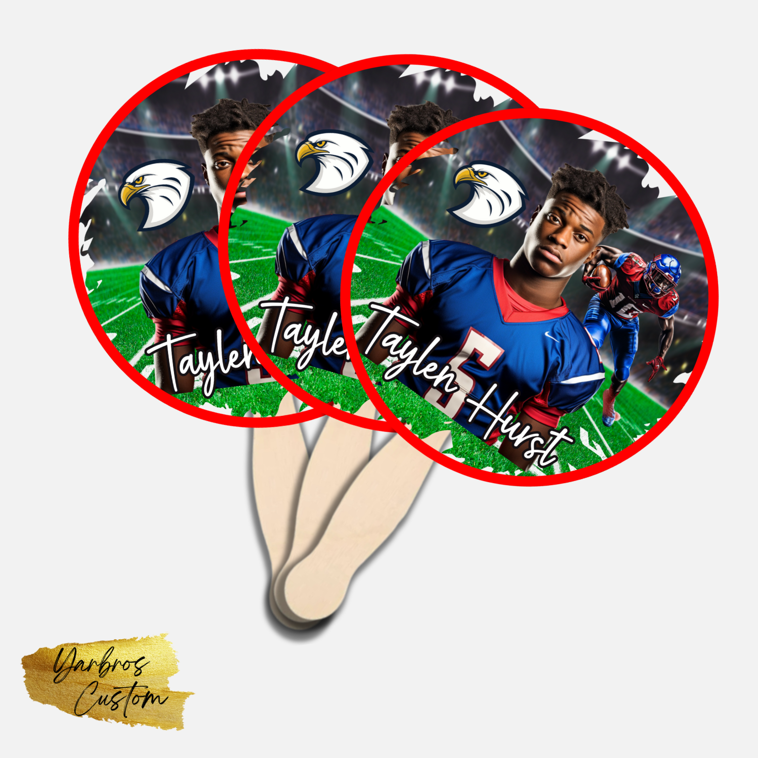 Football Hand Fans – Yarbros Custom