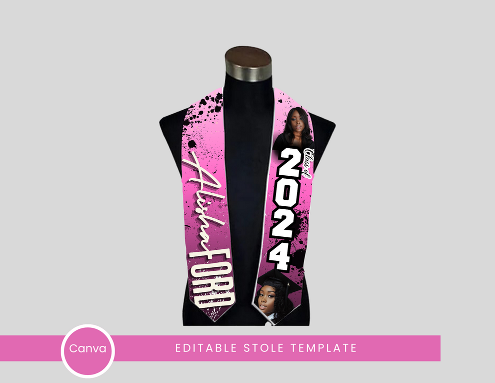 Graduation Stole Editable Template – Yarbros Custom